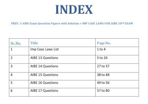 AIBE Study Material Pdf (LIVE Class)- AIBE 18 Exam Preparation